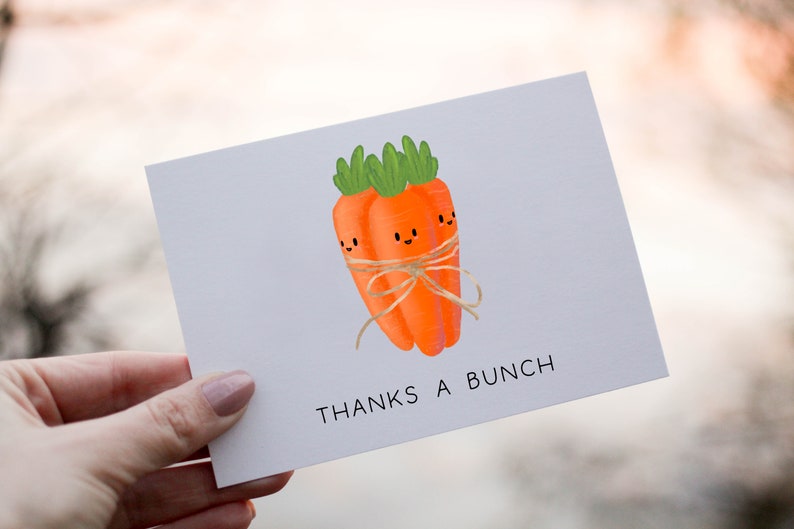 Funny Birthday Card Thank You Card Cute Carrot Card Pun - Etsy