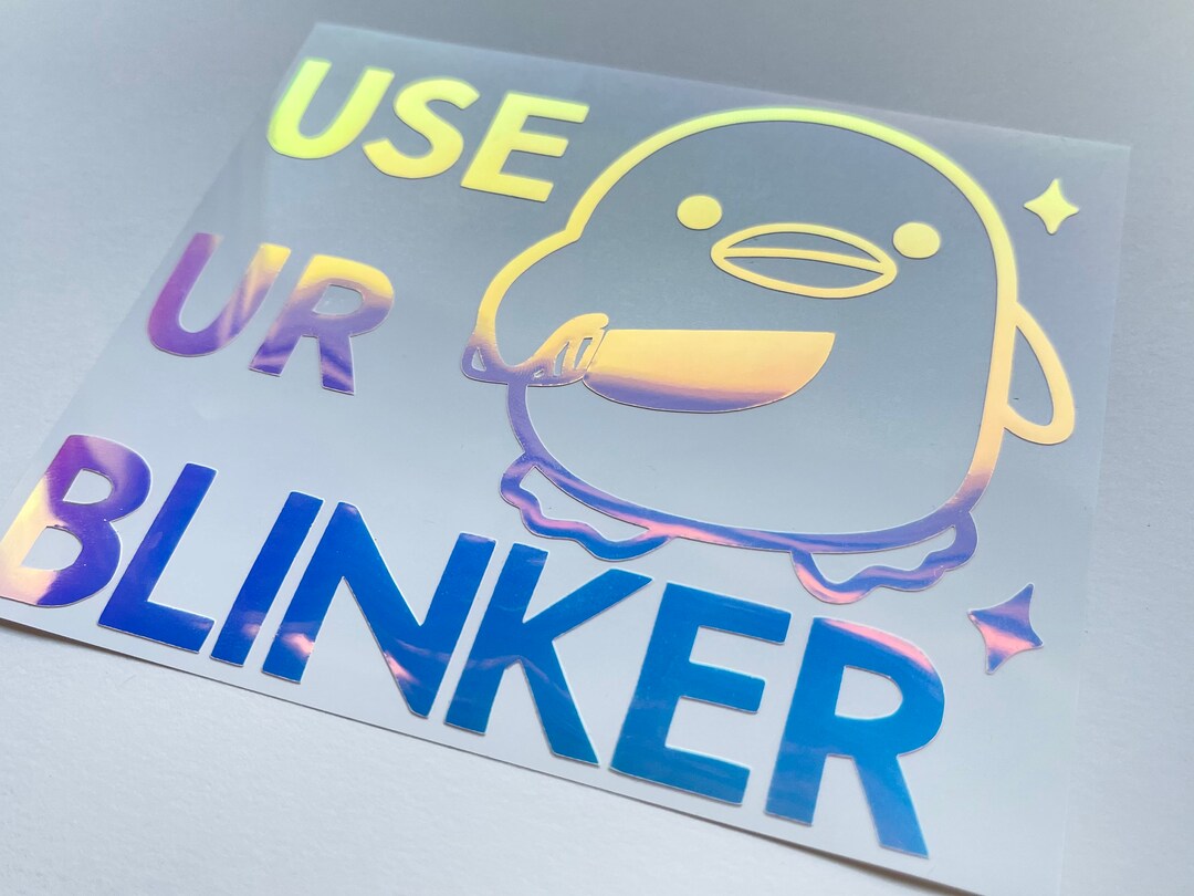 Duck With Knife Meme Decals, Use Your Blinker Bumper Car Window Vinyl ...