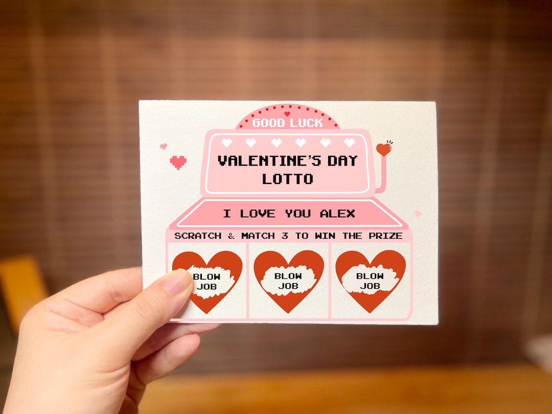 Custom Valentine’s Day Scratch off Card, Valentine’s Day Lotto Game ...