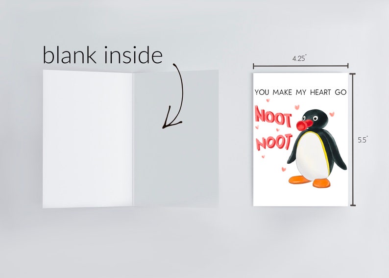 Pingu Anniversary Card Funny I Love You Card Pingu Meme - Etsy