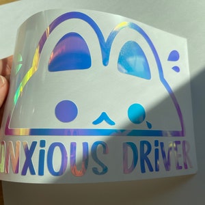 Bunny Anxious Driver, Please Be Patient Vinyl Car Decal, Funny New ...