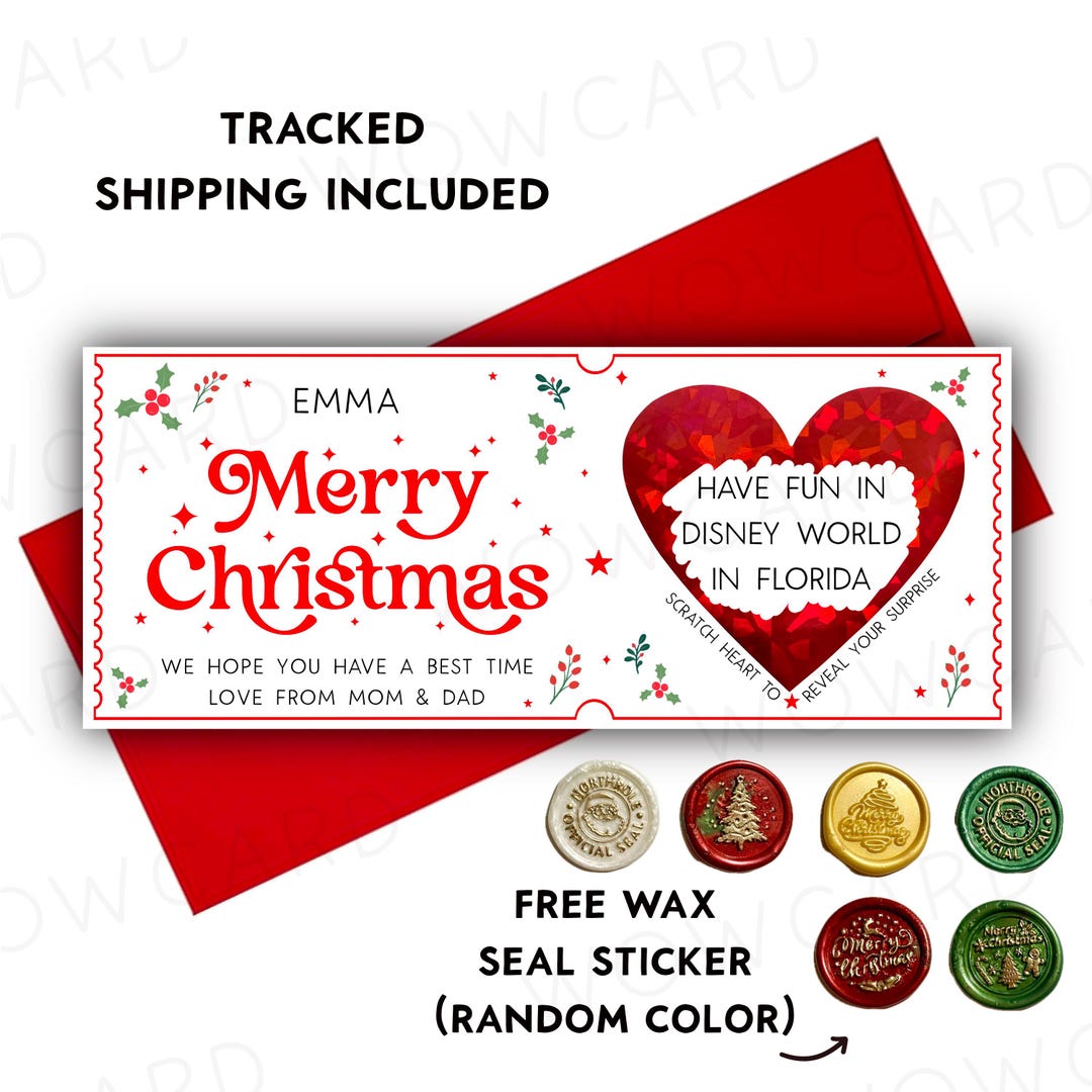 Customize Christmas Card, Scratch off Card, Scratch to Reveal ...