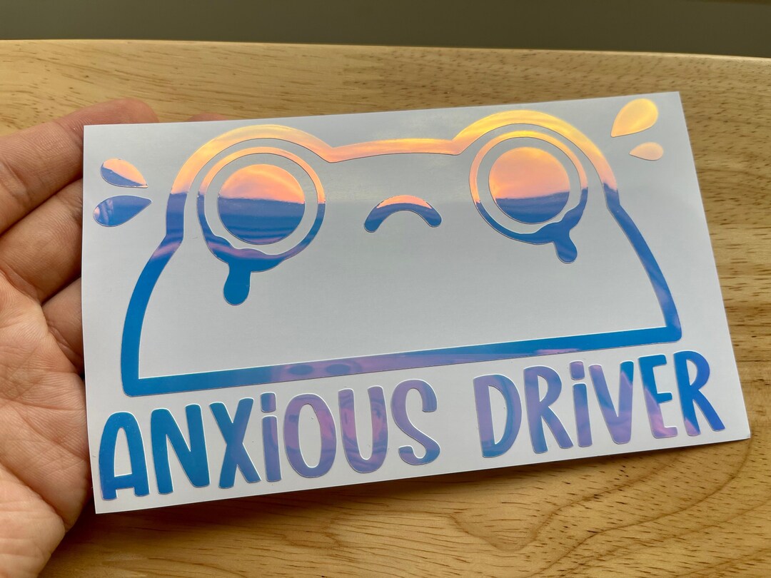 Cute Animal Frog Anxious Driver Please Be Patient Vinyl Car Decal ...