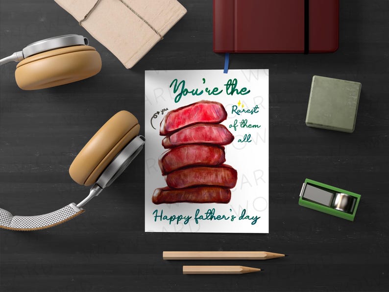 You’re the Rarest of Them All, Happy Fathers Day Card, Gift for Dad ...