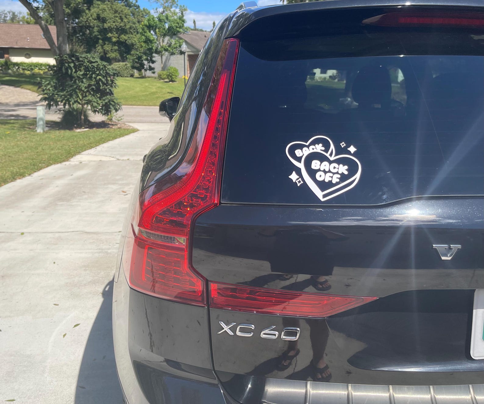 Back off Car Decal, Cute Vinyl Car Decal, Car Stickers, Trendy Car ...