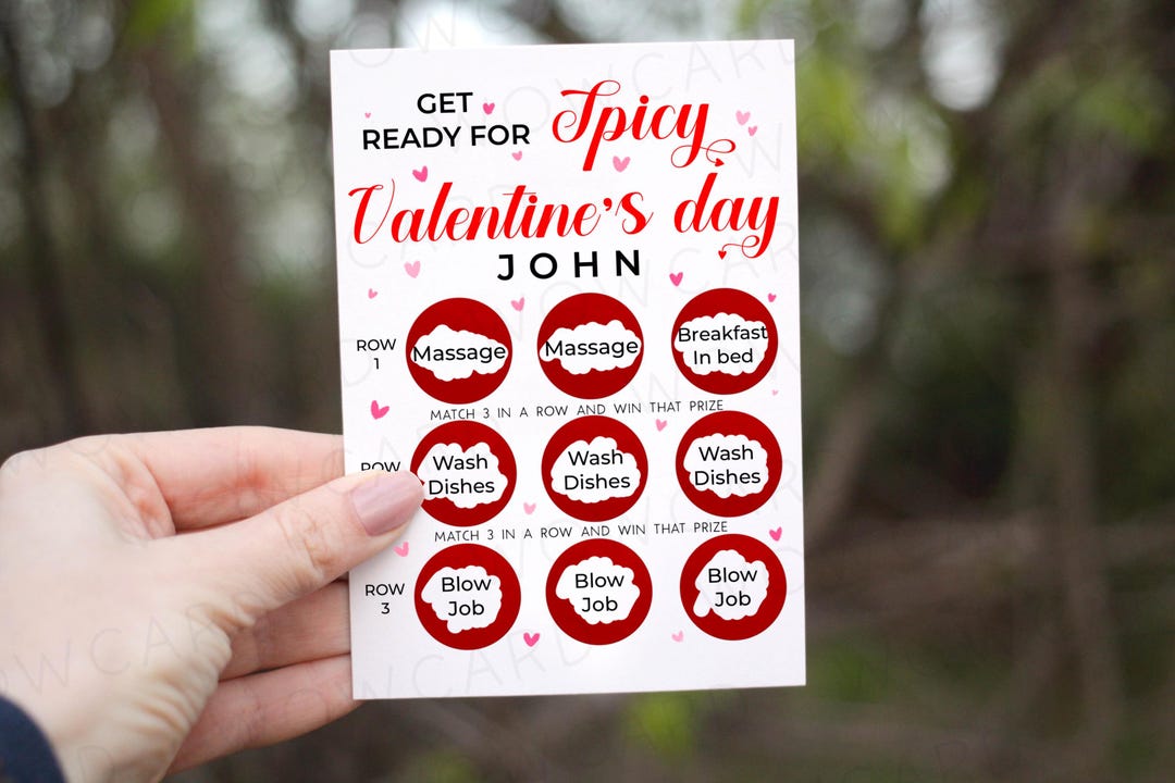 Valentines Day Scratch off Card, Custom Valentines Gift, Dirty Scratch ...