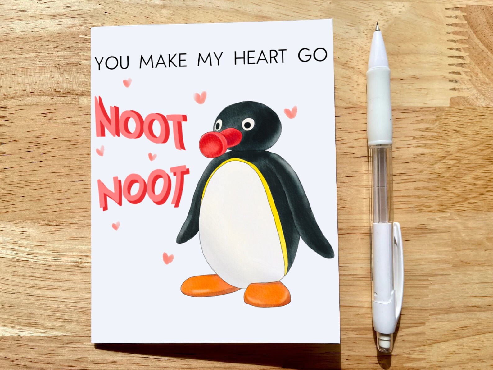Pingu Anniversary Card, Funny I Love You Card, Pingu Meme Card ...