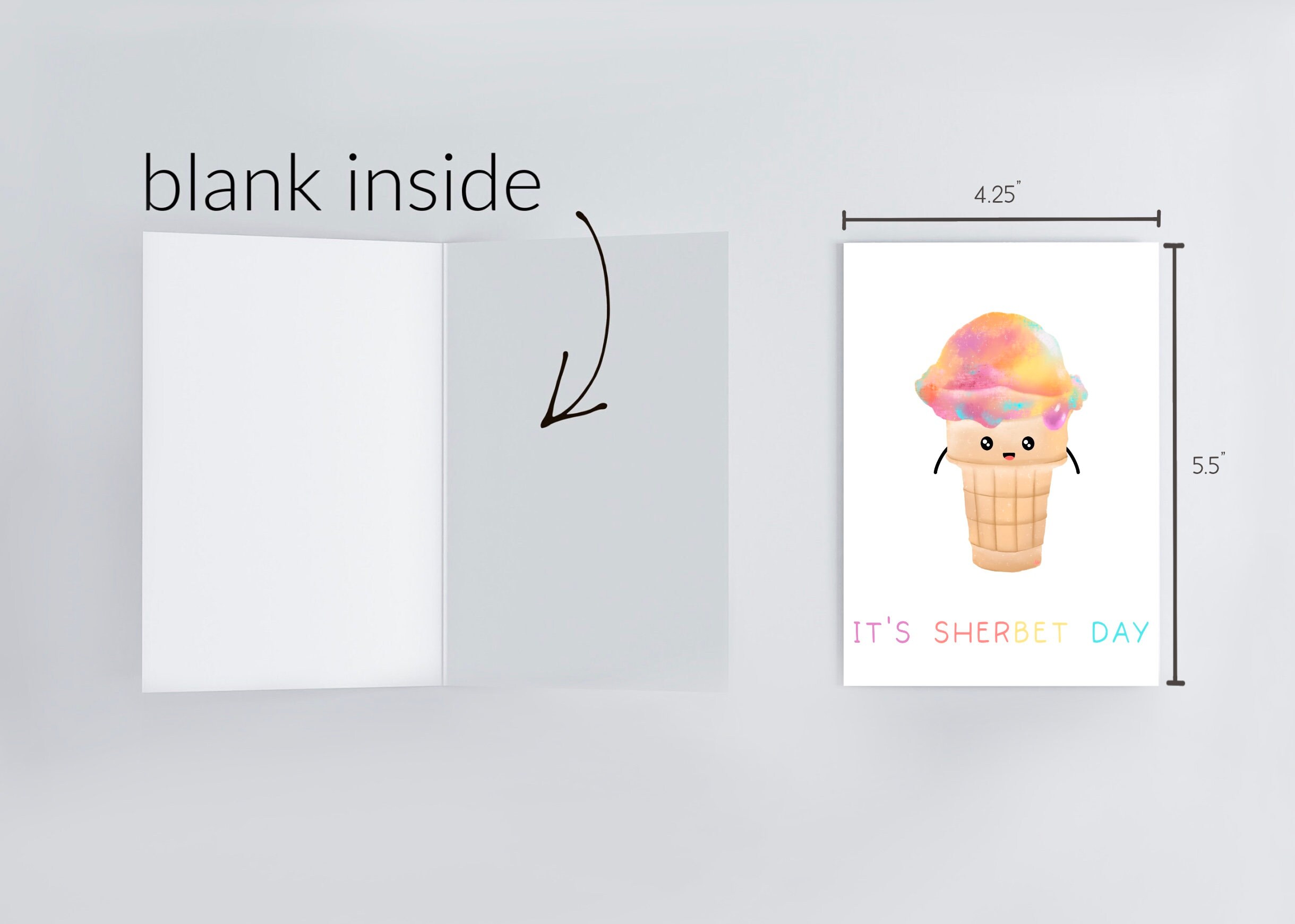 Sherbet Pun Cards Cute Valentines Card I Love You Card Its - Etsy