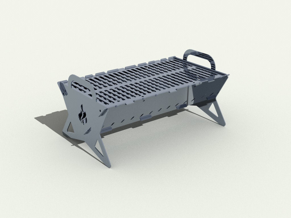 Firepits DXF Collapsible Grill 525mm X 306mm, DXF File Plasma, Laser ...