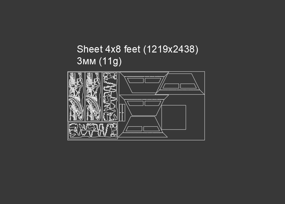 Pozo de fuego, sillón, banco y mesa. Un conjunto de archivos DXF y ...