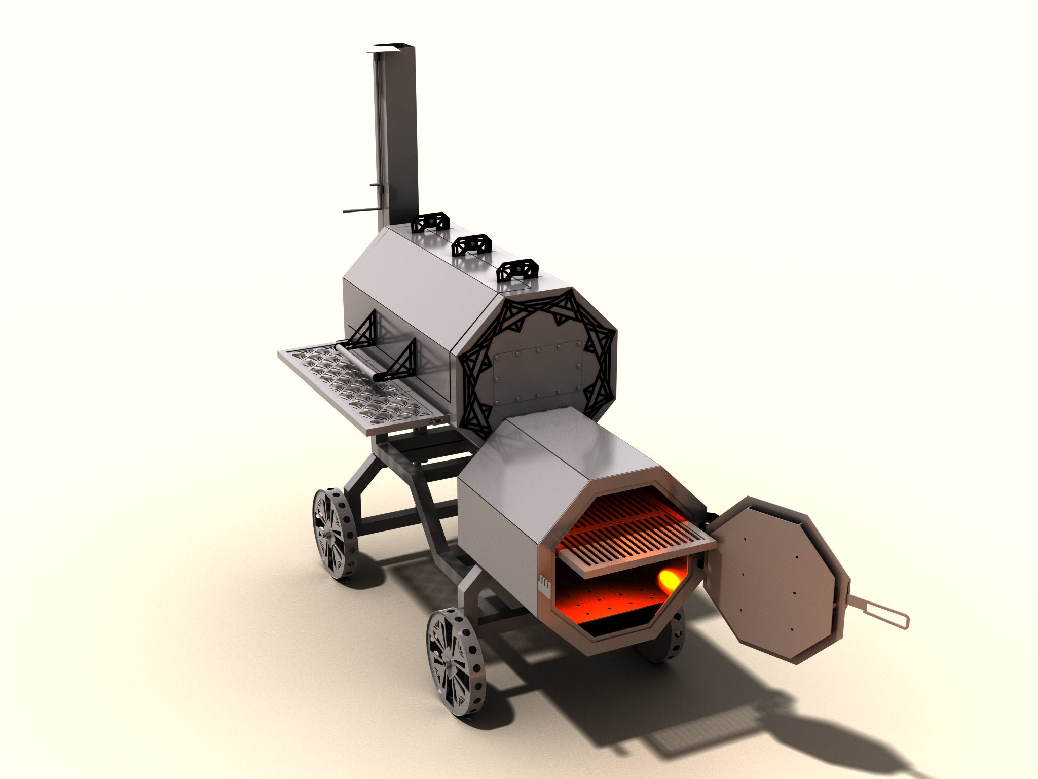 Smoker 2. DIY Plan. A Set of DXF Files + Drawings for Assembly. DXF ...