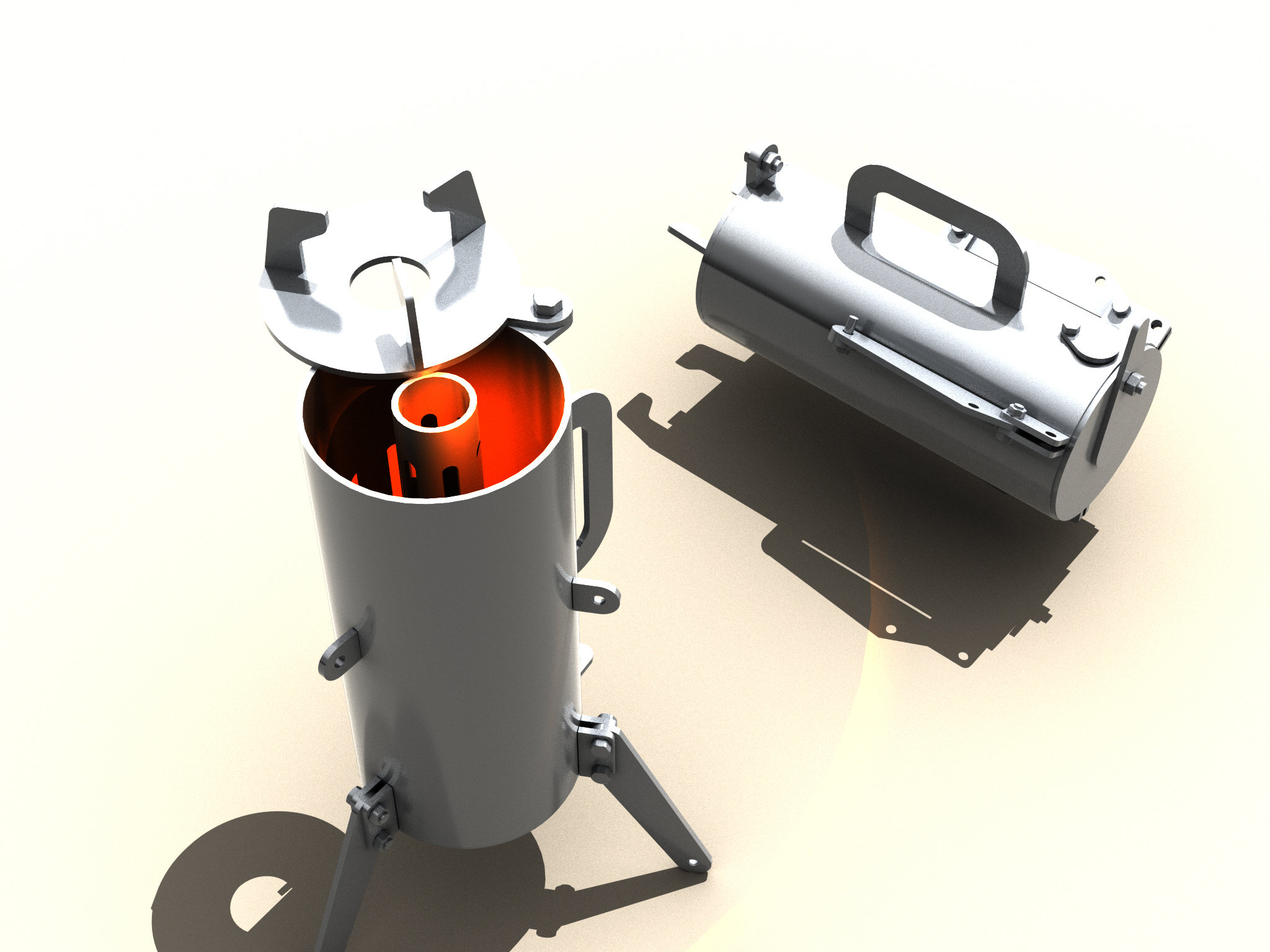 Camping Stove Made of a Piece of Pipe. Digital Product. DXF File Plasma ...