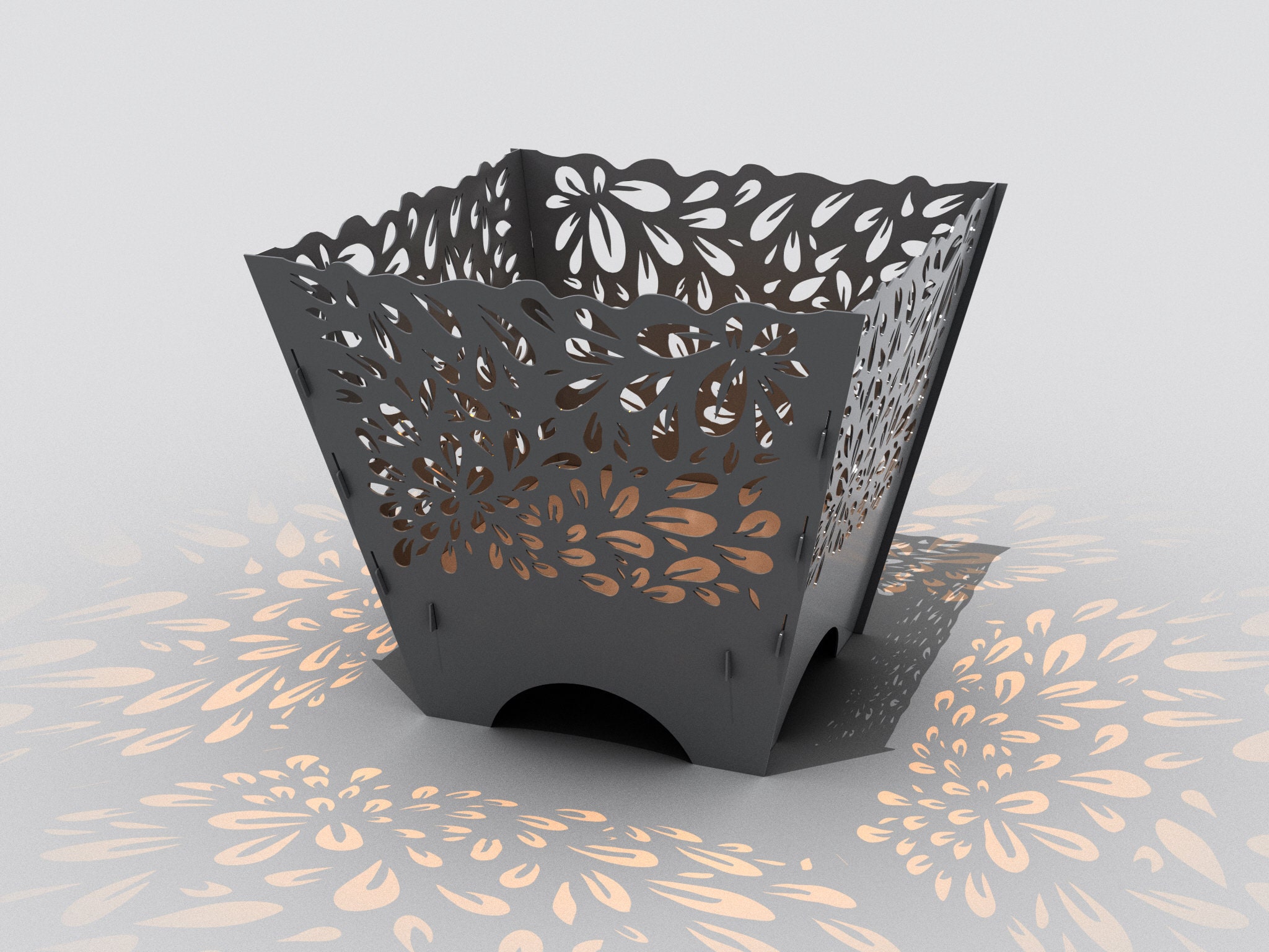 Fire Pit Collapsible "flowers". Digital Product. DXF File Plasma, Laser ...