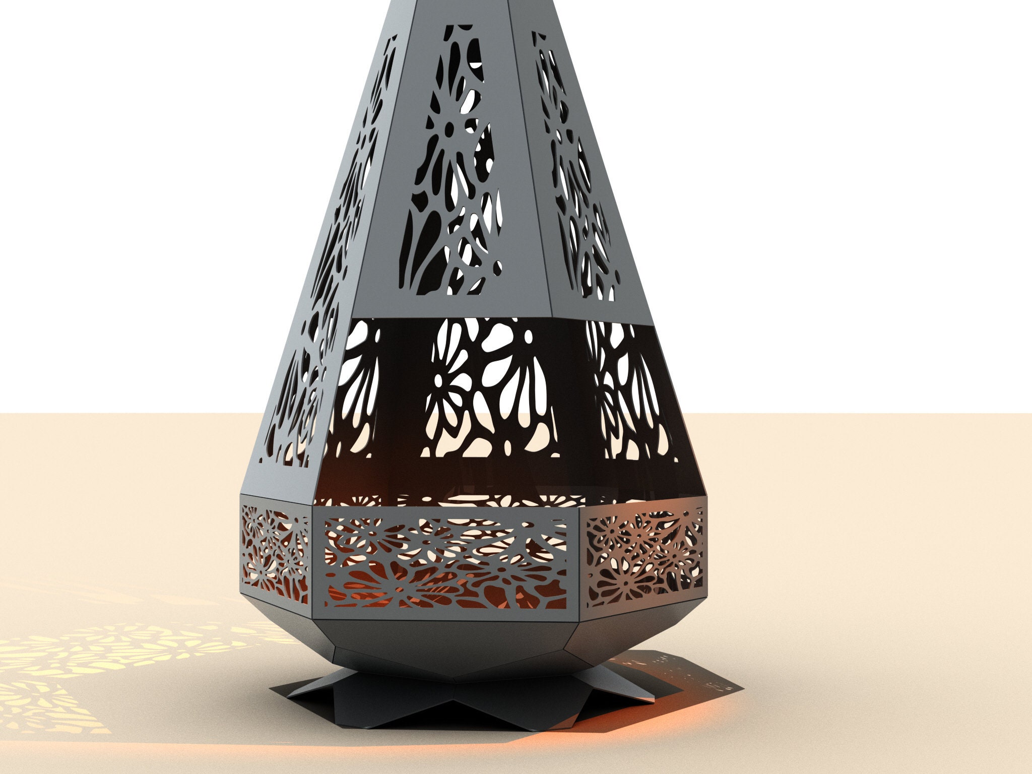 Pyramid 3 Fire Pit DXF. Digital Product. DXF File Plasma, Laser Cutting ...