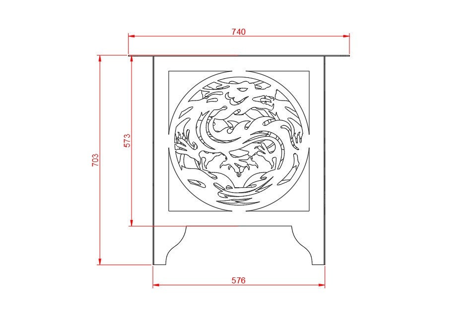 Fire Pit "dragon". Digital Product. DXF File Plasma, Laser Cutting - Etsy