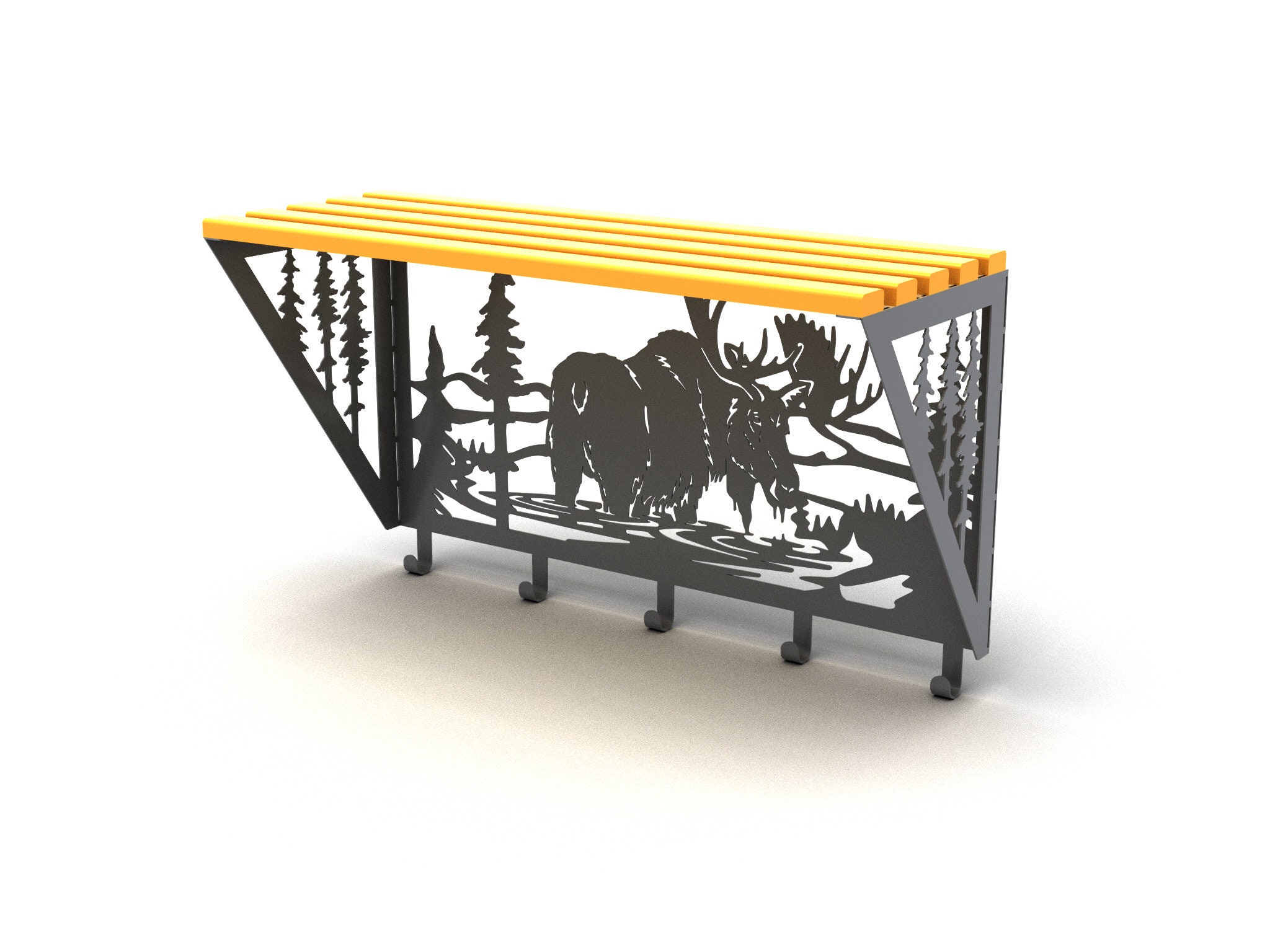 Hanger 5. Slots for Bending, Production Without Welding. 2mm 14g DXF ...