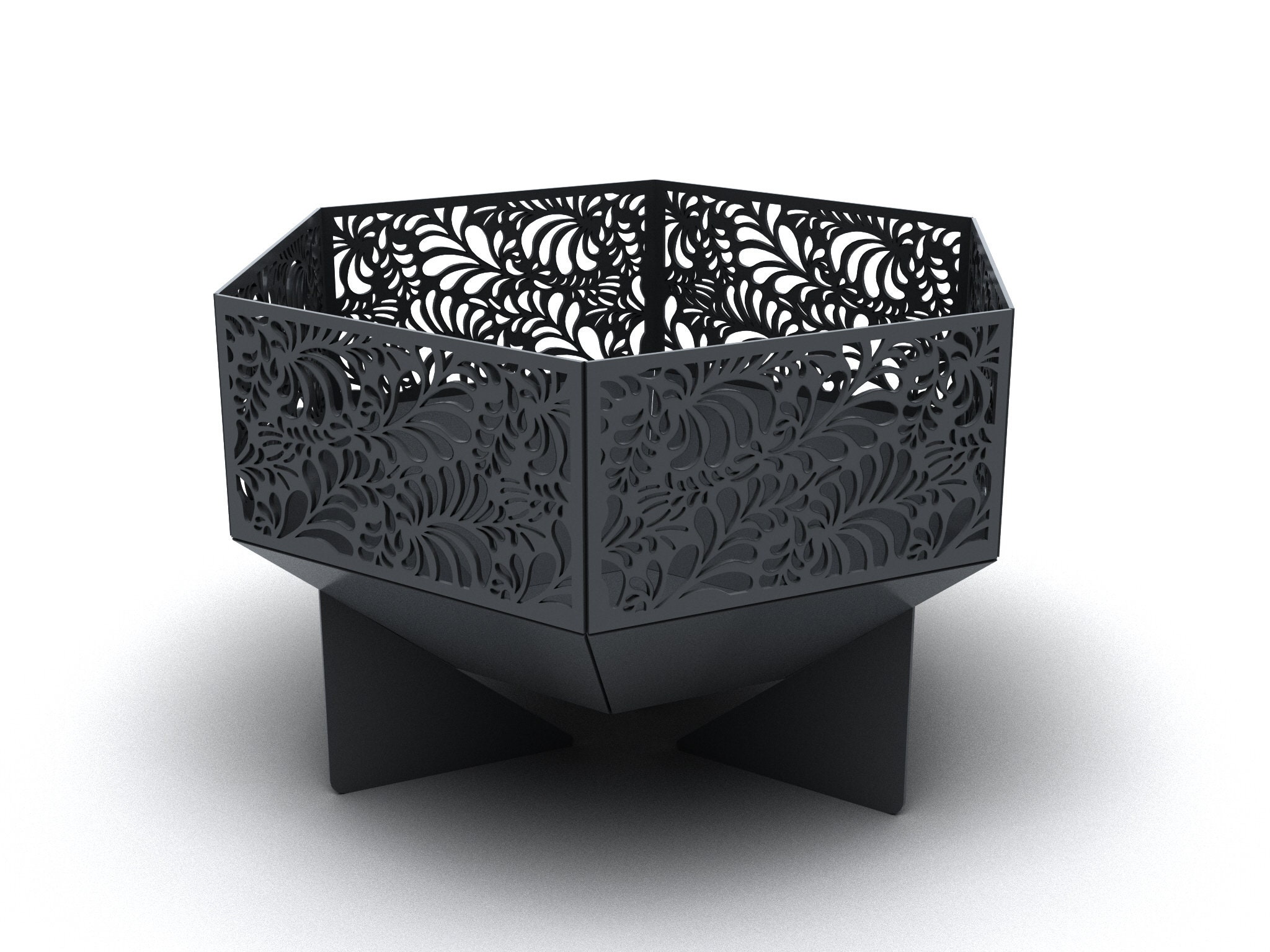 Fire Pit hexagon 6 DXF File Plasma Laser - Etsy