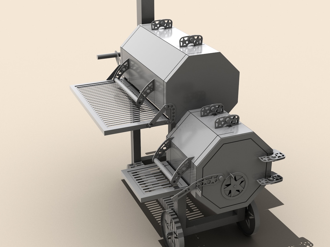 Smoker DIY Plan. A Set of DXF Files + Drawings for Assembly. DXF File ...