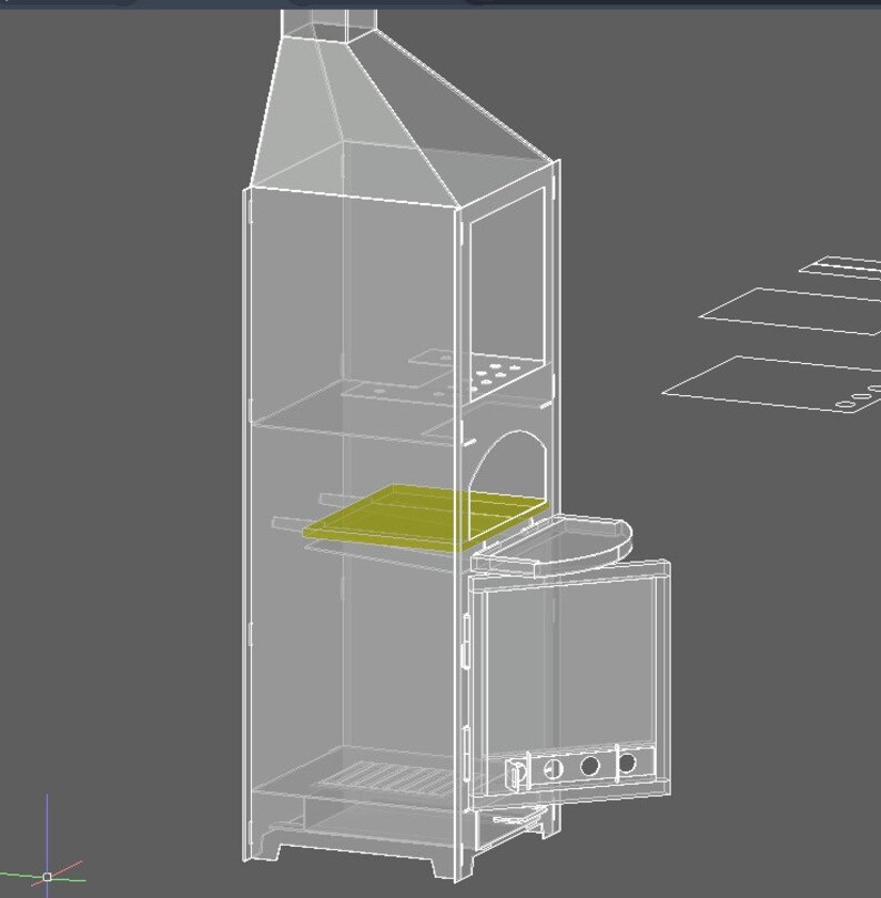 Universal Oven (grill, Pizza, Smoker). DIY Plan. A Set of DXF Files ...