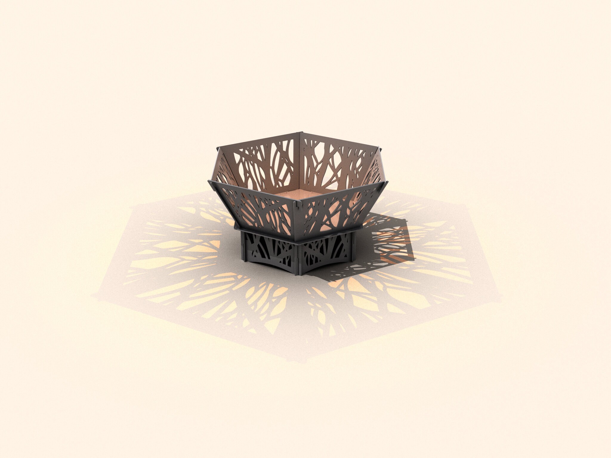 Fire Pit "nature 3". Collapsible Fire Pit. Digital Product. DXF File ...