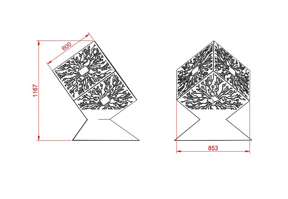 Fire Pit cube. DXF File Plasma, Laser Cutting. DIY Metalwork. Ready ...