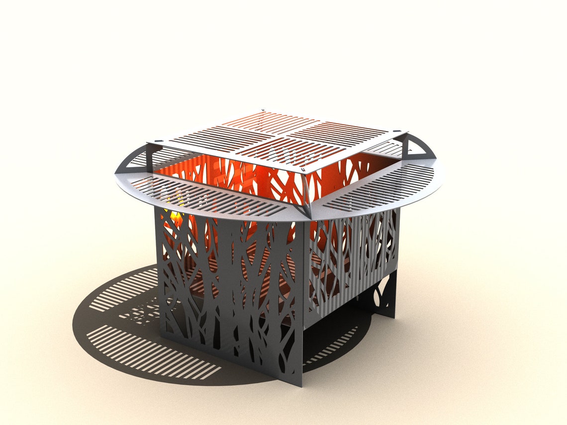 Large Fire Pit 2 With Grill Grate. You Can Use a Sheet of 3mm(11g ...