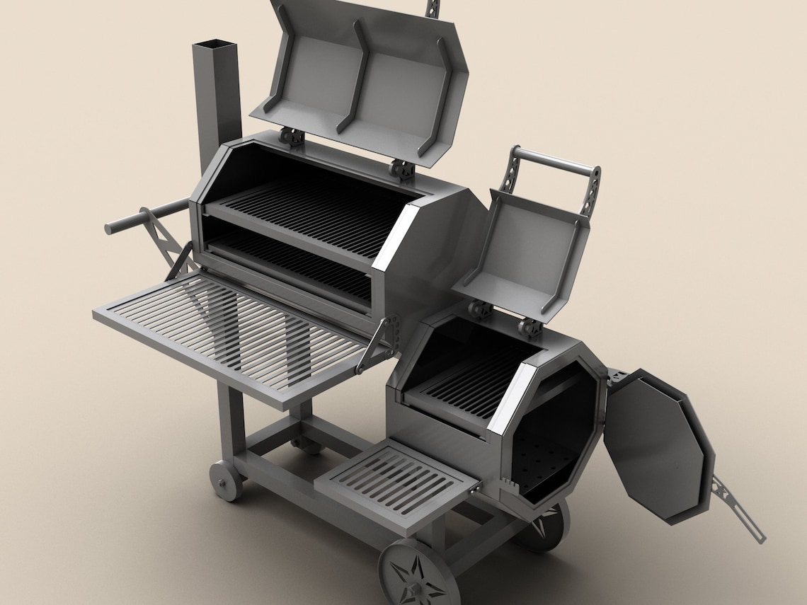 Smoker DIY Plan. A Set of DXF Files + Drawings for Assembly. DXF File ...