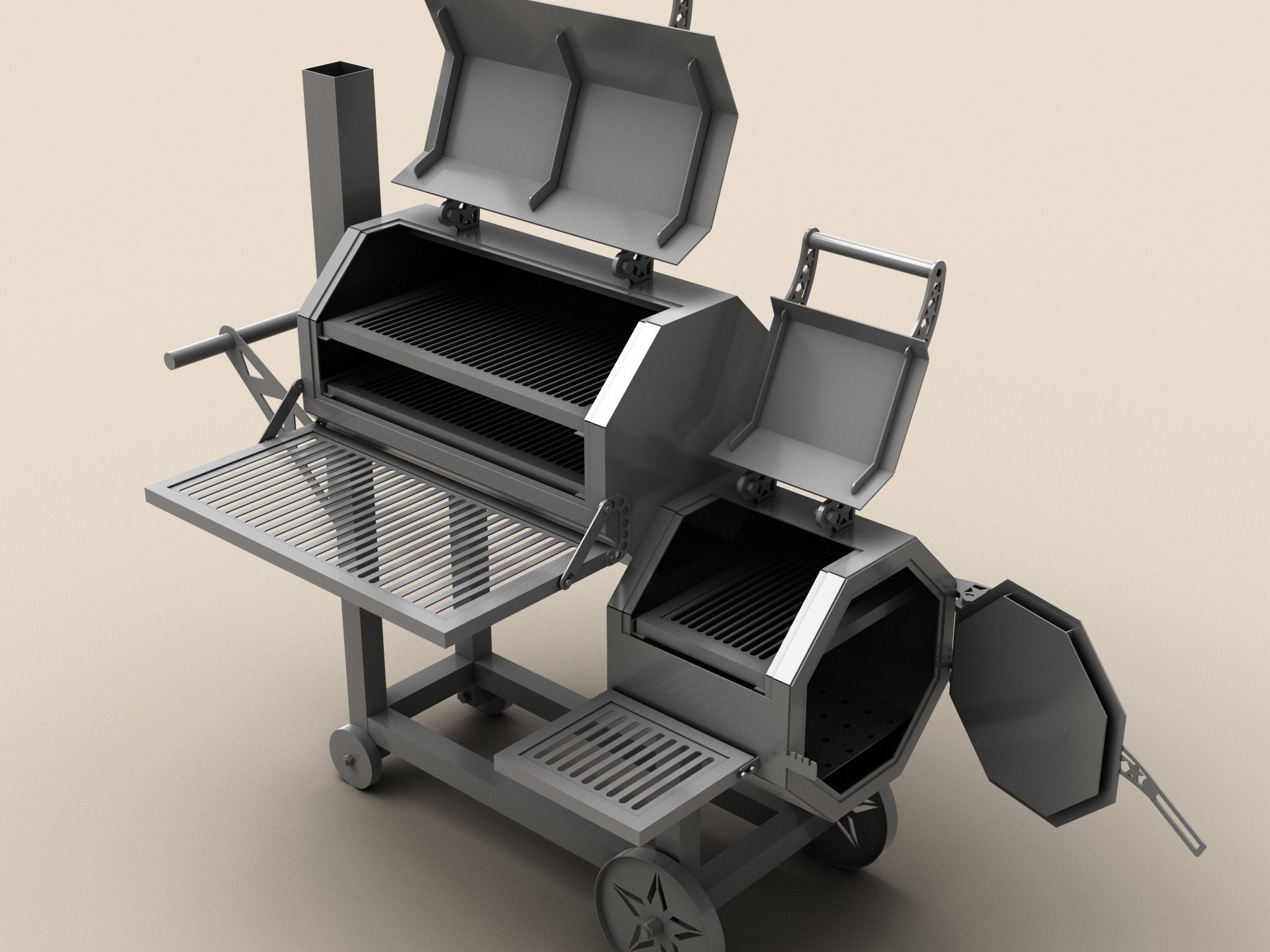 Smoker DIY Plan. A Set of DXF Files + Drawings for Assembly. DXF File ...