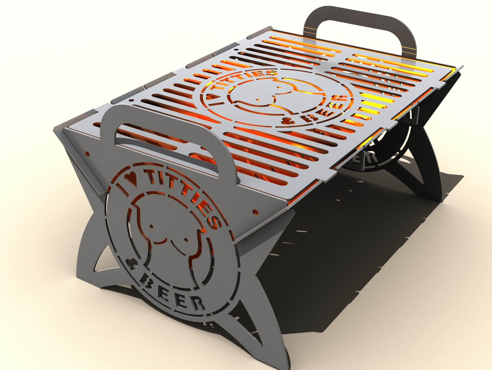 Collapsible Camping Fire Pit. DXF File Plasma Cutting. Digital - Etsy