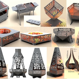Collection of Files No. 1. Fire Pits, Grills, Smokers, Stoves. DXF ...