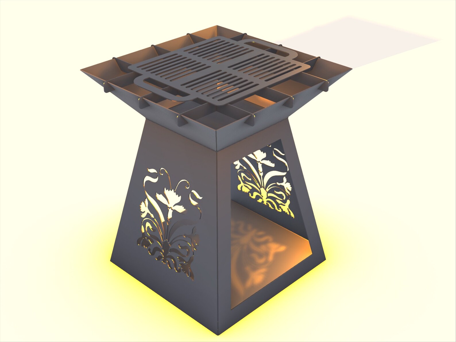 Fire Pit 655mm X655mm DXF File Plasma Laser Cutting - Etsy