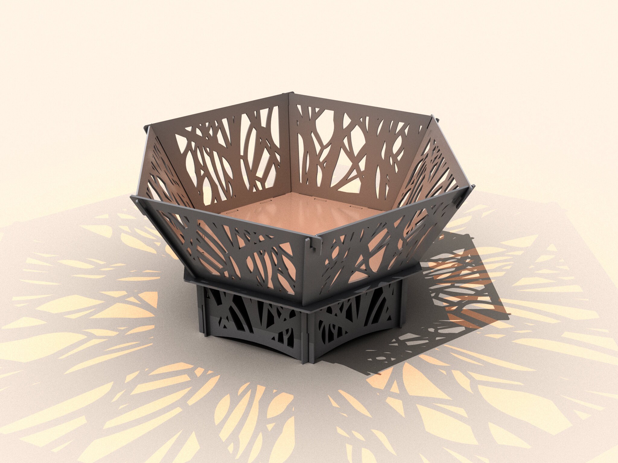 Fire Pit "nature 3". Collapsible Fire Pit. Digital Product. DXF File ...