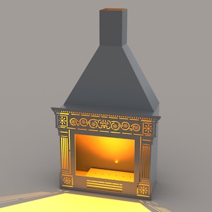 Garden Fireplace Fire Pit, DXF File Plasma, Laser Cutting. DIY ...