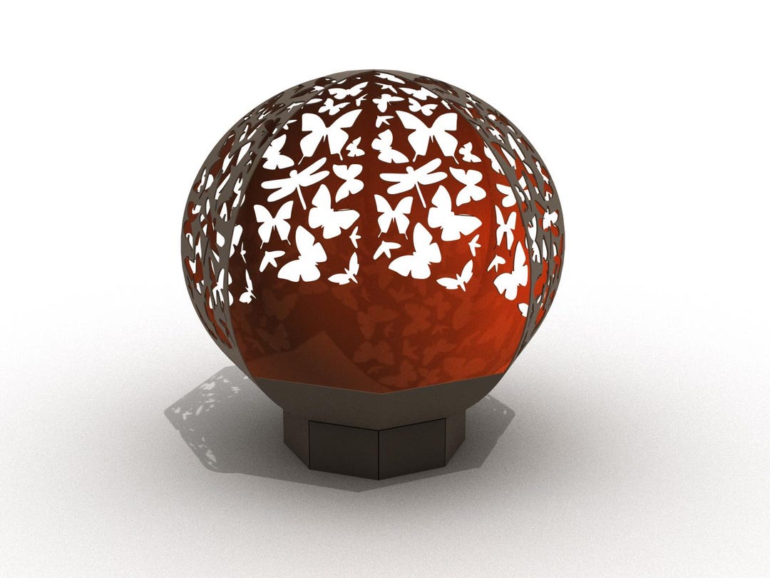 Fire Pit "sphere 1". Rollers + Welding . DXF File Plasma, Laser Cutting ...
