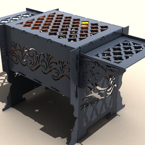 Hunter Collapsible Grill, DXF File Plasma, Laser Cutting. DIY Metalwork ...