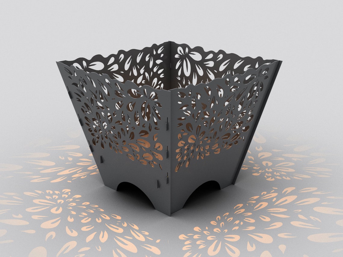 Fire Pit Collapsible "flowers". Digital Product. DXF File Plasma, Laser ...