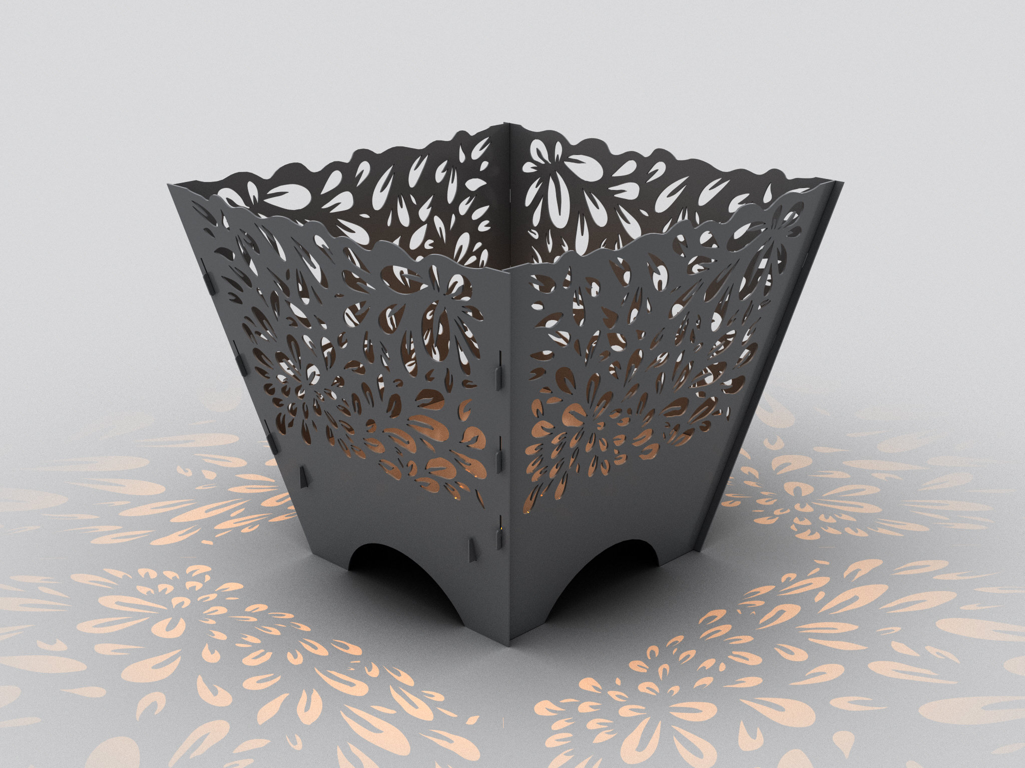 Fire Pit Collapsible "flowers". Digital Product. DXF File Plasma, Laser ...