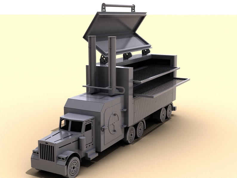 Smoker Reverse Flow DIY Plan. A Set of DXF Files Drawings for Assembly ...