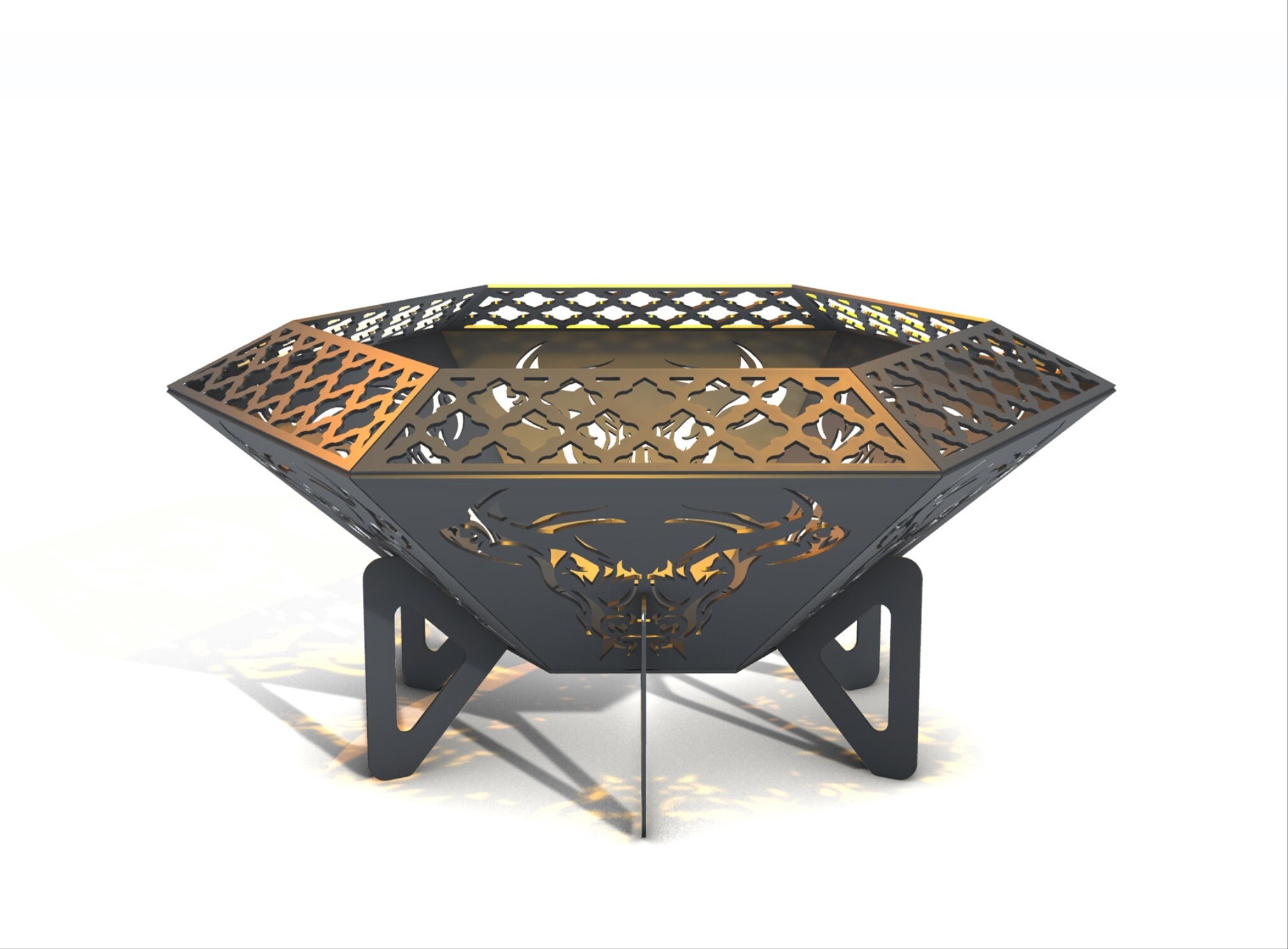 Fire Pit "bull" DXF File Plasma, Laser Cutting. DIY Metalwork. Ready ...