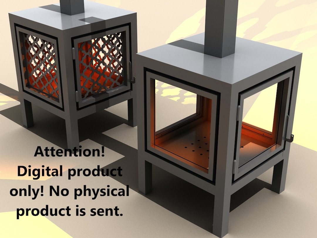 Garden Fireplace With Glass or Grate. Digital Product. DXF File Plasma ...