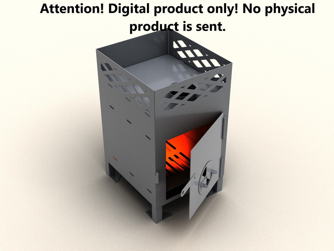 Wood Stove. the DXF File is Ready for Cutting. A Digital Product. DXF ...