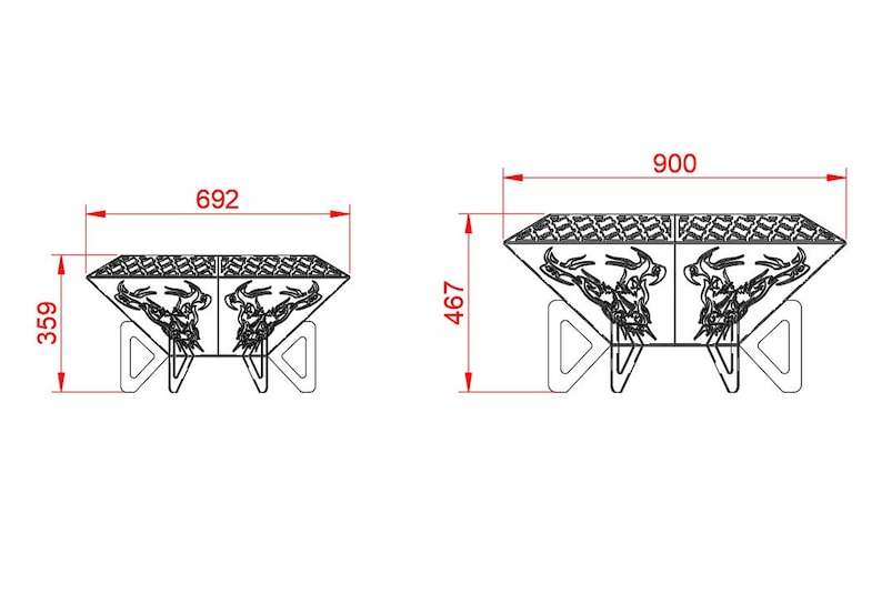 Fire Pit "bull" DXF File Plasma, Laser Cutting. DIY Metalwork. Ready ...
