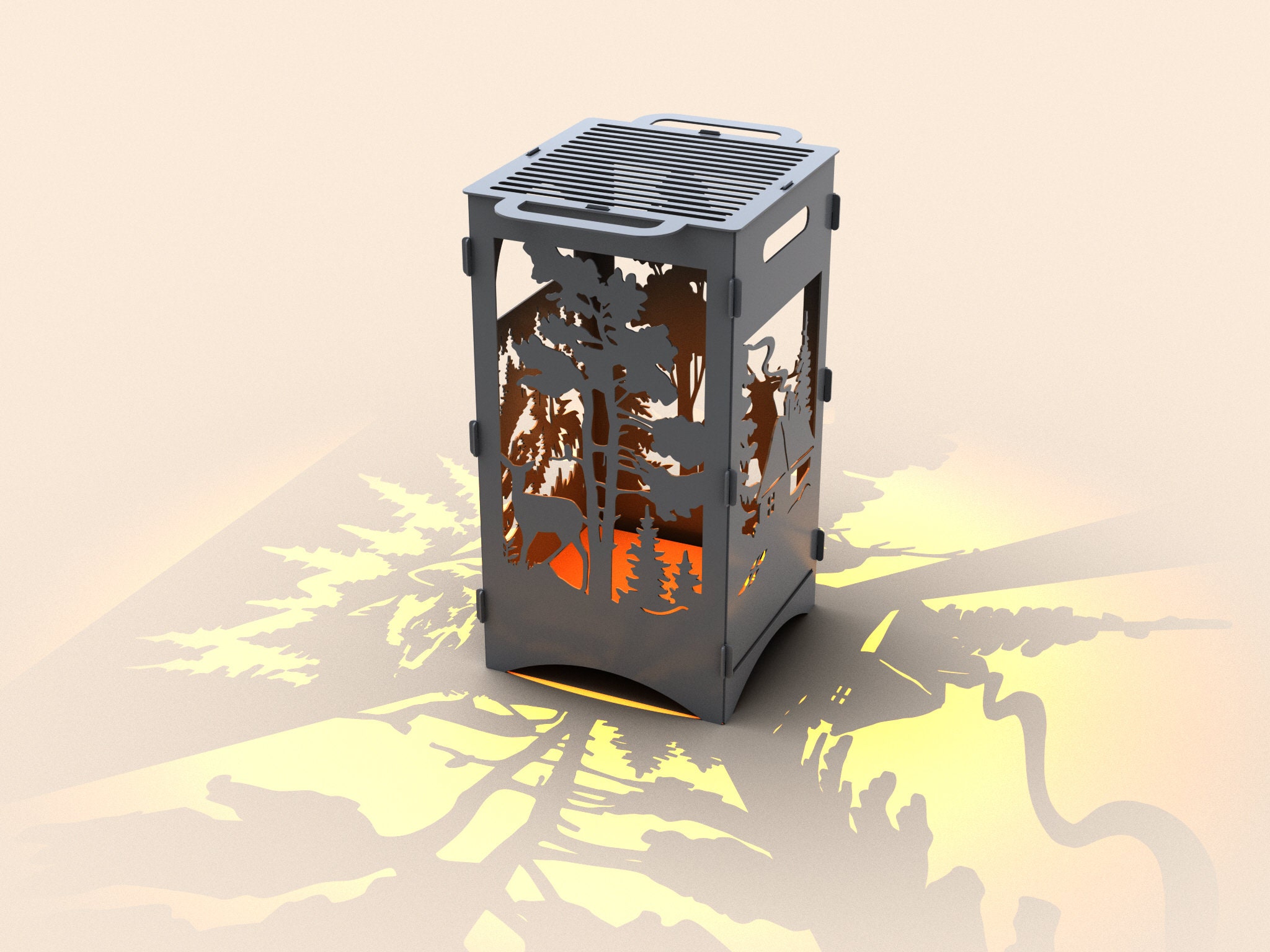Fire Pit "nature". Digital Product. DXF File Plasma, Laser Cutting. DIY ...