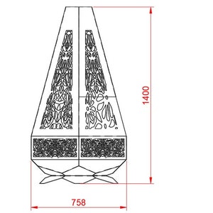 Pyramid 3 Fire Pit DXF. Digital Product. DXF File Plasma, Laser Cutting ...