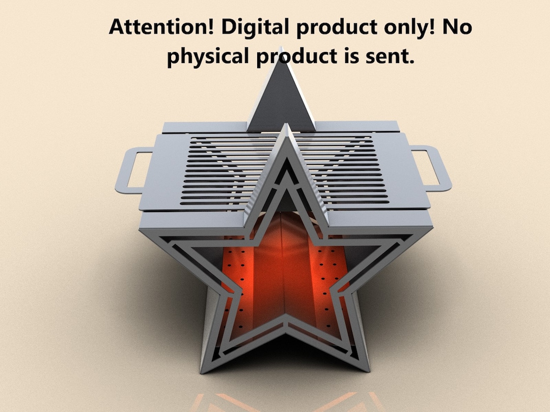 Fire Pit "star". Digital Product. DXF File Plasma, Laser Cutting. DIY ...