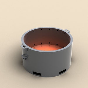 Smokeless Fire Pit + Argentine Grill. Digital Product. DXF File Plasma ...