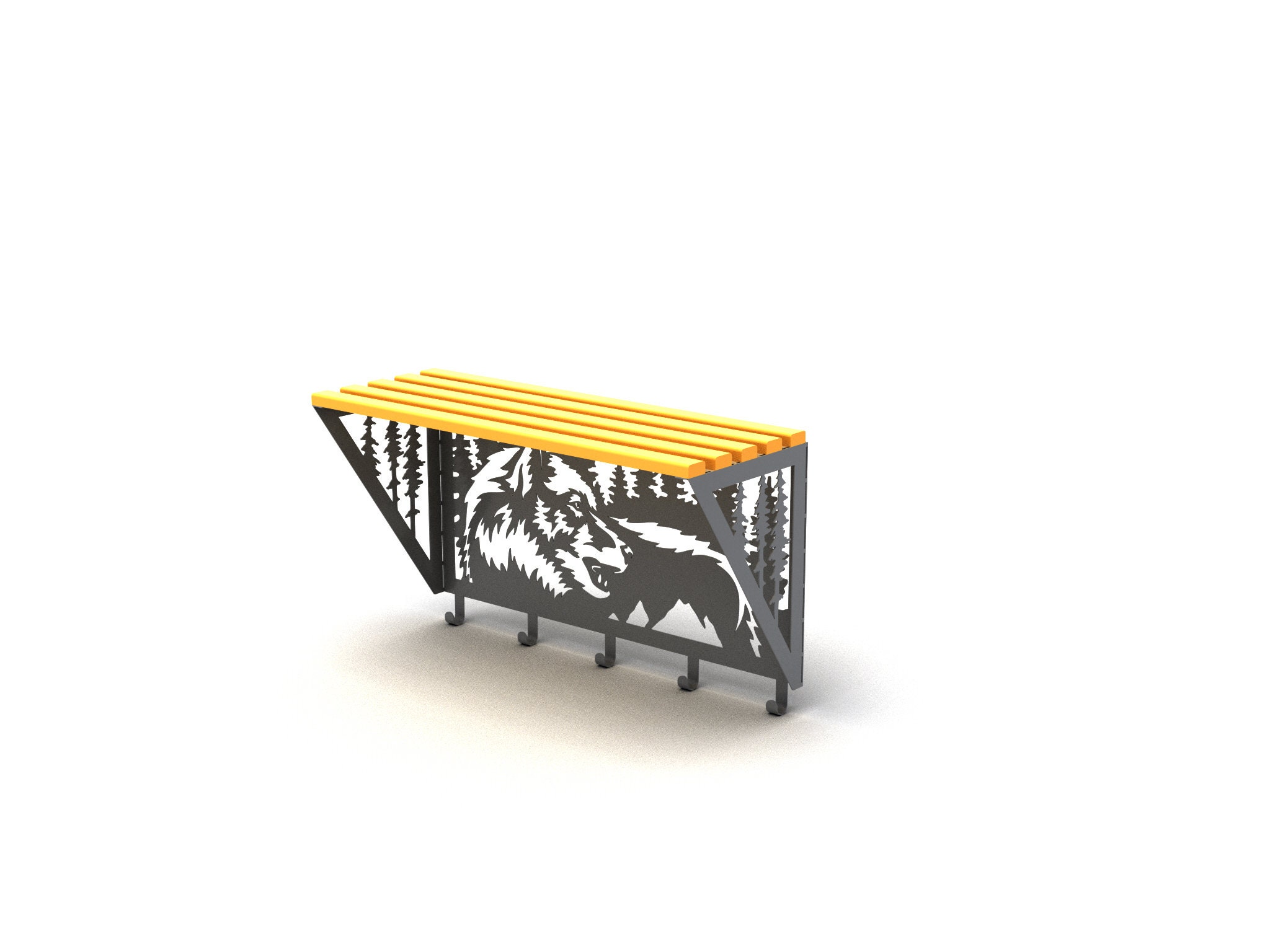 Hanger. Slots for Bending, Production Without Welding. DXF File Plasma ...
