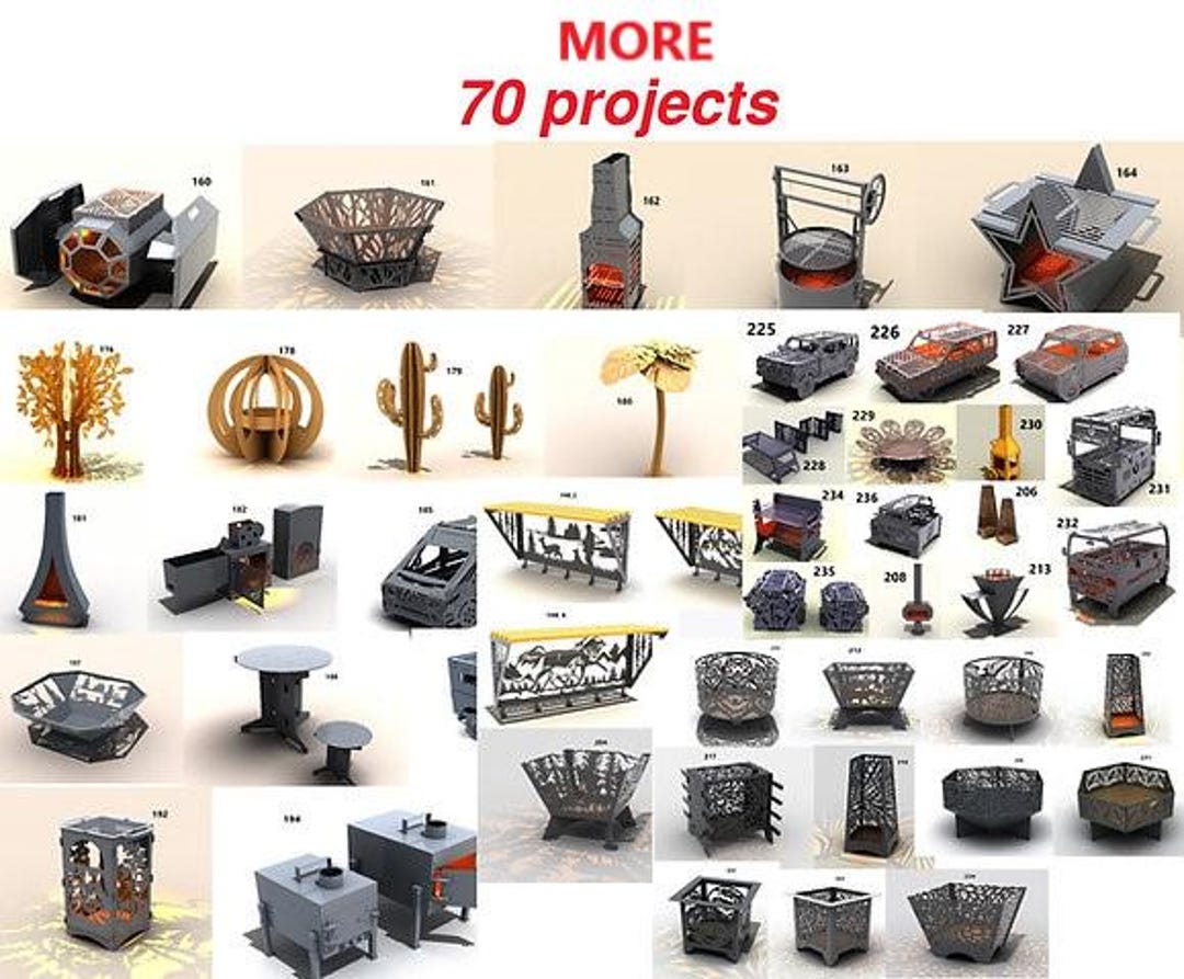 Fire Pits, Grills, Smokers, Stoves. DXF Files Are Ready for Cutting. A ...