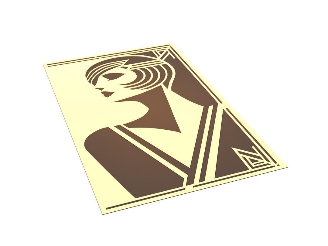 Wall Decor "artdeco 1" Double Layer Sign. DXF File Plasma, Laser - Etsy