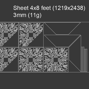 Fire Pit "cube". DXF File Plasma, Laser Cutting. DIY Metalwork. Ready-made Files for Plasma ...